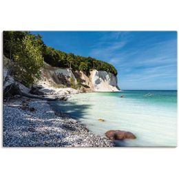Artland Wandbild &raquo;Kreidefelsen auf der Insel R&uuml;gen III&laquo; K&uuml;ste 1 Stk. tlg. f&uuml;r Innen- und Au&szlig;enbereich geeignet, Outdoorbild blau B/H/T: 60cm x 40cm, 