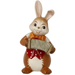 Goebel Osterhase &raquo;Figur Hase - Frecher Musikant&laquo; Osterfigur, Dekofigur, Ostern, Osterdekoration bunt Steingut B/H/T: 4cm x 8cm x 4cm