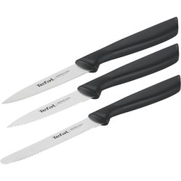 Tefal Messer-Set &raquo;Colorfood f&uuml;r alle t&auml;glichen Vorbereitungen&laquo; deutscher Edelstahl, rostfrei, leicht strukturierte Griffe, K2733S schwarz Edelstahl, 