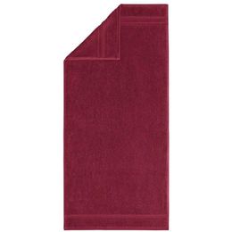 Egeria Handt&uuml;cher &raquo;Manhatten Gold&laquo; Uni Programm mit Streifenbord&uuml;re, reine Baumwolle rot Frottier, Obermaterial: 100% Baumwolle B/L: 50cmx100cm, 2 Stk., 
