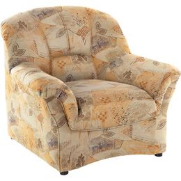 DOMO collection Sessel &raquo;Bahia zeitlos, elegant mit bequemen Armlehnen&laquo; inklusive Federkern beige Struktur (100% Polyester);Luxus-Microfaser (100% 