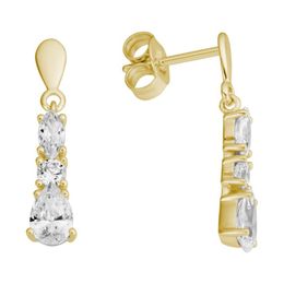 Firetti Damen Paar Ohrstecker &raquo;Schmuck Geschenk Gold 375 Ohrschmuck Ohrringe Fantasie&laquo; mit Zirkonia (synth.) Gelbgold 375