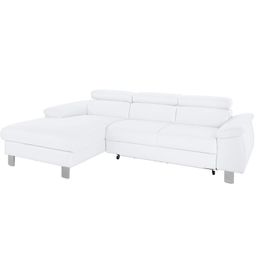 COTTA Ecksofa &raquo;Komaris L-Form, B: 244 cm&laquo; mit Kopfteilverstellung, optional Schlaffunktion, Bettkasten & Licht Microfaser PRIMABELLE (100% Polyester);