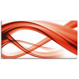 Artland Leinwandbild &raquo;Abstrakte Komposition&laquo; Gegenstandslos 1 Stk. tlg. auf Holzrahmen gespannt rot Leinwand B/H/T: 60cm x 30cm, Leinwandbild Gegenstandslos 