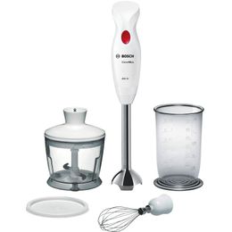 Bosch Stabmixer &raquo;CleverMixx MSM24500, Edelst. Mixfu&szlig;, Zerkleinerer, Schneebesen, wei&szlig;&laquo; 400 W 4 Klingen, Mixbecher, Made in Europe rot Einheitsgr&ouml;&szlig;e 