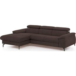 COTTA Ecksofa &raquo;Kitty L-Form, B: 242 cm&laquo; mit Kopfteilverstellung, optional Schlaffunktion & Bettkasten Microfaser (100% Polyester);Flachgewebe (100% 