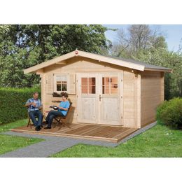 Weka Gartenhaus &raquo;136 Gr.1&laquo; beige Massivholz Fu&szlig;boden im Gartenhaus, ohne Dacheindeckung