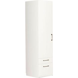 Priess Dreht&uuml;renschrank &raquo;Lindau&laquo; wei&szlig; Holzwerkstoff B/H/T: 48cm x 193cm x 54cm, T&uuml;ranschlag links