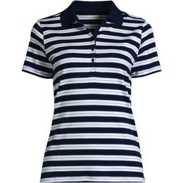 LANDS' END Supima-Poloshirt f&uuml;r Damen in Petite-Gr&ouml;&szlig;e, Damen, size: petite, Blau, Baumwolle, by Lands' End