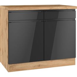 KOCHSTATION Unterschrank &raquo;KS-Virginia,neu in verbesserter Ausf&uuml;hrung&laquo; Stauraum, Softclose, mit CPL-Arbeitsplatte, Breite 100 cm, 2 T&uuml;ren, Soft-Close-