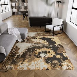 Esprit Teppich &raquo;Manhattan&laquo; rechteckig 6 mm H&ouml;he Wollteppich, kurzflor, Vintage, gewebt, modern, edel, Wohnzimmer braun Schurwolle B : 50cm 1 Stk., 6mm, L: 