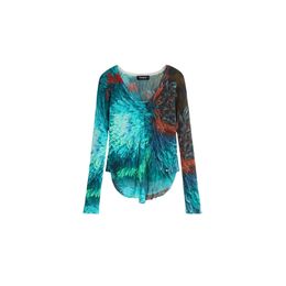 Desigual Strickjacke 'M. C. Lacroix' Damen Gr&ouml;&szlig;e S blau / aqua / rostbraun