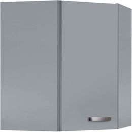 KOCHSTATION Eckh&auml;ngeschrank &raquo;KS-Cara&laquo; grau basaltgrau, B/H/T: 60cm x 70,4cm x 34,9cm, T&uuml;ren: 1 Stk.