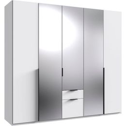 wimex Dreht&uuml;renschrank &raquo;Mugano&laquo; mit langen oder kurzen Griffen aus Metall, in vielen Breiten, 208 oder 236 cm hoch, Made in Germany Holzwerkstoff Wei&szlig;, B/H/