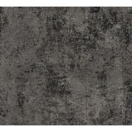 Livingwalls living walls Vliestapete &raquo;New Walls Urban Grace Vintage Uni Optik&laquo; uni Uni Tapete Einfarbig schwarz Vinyl, Vlies B/L: 0,53m x 10,05m, Rollen: 1