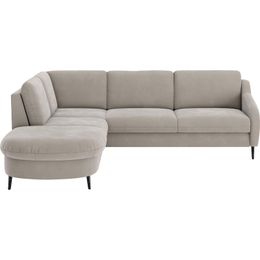 Sit & More sit&more Ecksofa &raquo;Soul L-Form&laquo; wahlweise mit Schlaffunktion und Bettkasten oder Schubkasten grau 100% Polyester B/H/T: 257cm x 90cm x 239cm, Luxus-