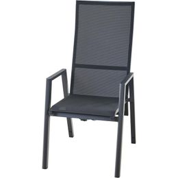 siena GARDEN Gartensessel &raquo;BOLOGNA Move Sessel, anthrazit&laquo; Aluminiumgestell, Ranotex Bezug B/H/T: 56,5cm x 113cm x 77cm