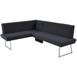 K+w Komfort & Wohnen K+W Komfort & Wohnen Eckbank mit Sattlernaht und schmaler Kufe, langer Schenkel rechts oder links blau B/H/T: 86cm x 60cm, Flachgewebe Q2 2250, langer
