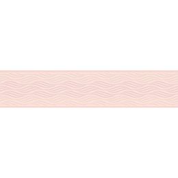 A.S. Cr&eacute;ation Bord&uuml;re &raquo;Only Borders 11&laquo; Streifen abstrakt matt leicht strukturiert Tapete Bord&uuml;re Wellen Metallic Borte Wohnzimmer Schlafzimmer K&uuml;che rosa Vlies B/L
