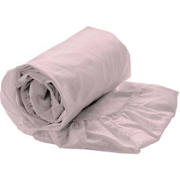 Spannbettlaken &raquo;Yellow Spannbetttuch Percale&laquo; Spannbetttuch aus 100% Baumwolle, Hochwertige Perkal, Gummizug rundum rosa Perkal, Obermaterial: 100% 