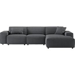 Home Affaire Ecksofa &raquo;Glimminge auch in Breitcord, Feincord, Boucl&eacute; + Easy care-Bezug&laquo; L-Form, Breite 294, Zierkissen grau 100% Polyester B/H/T: 294cm