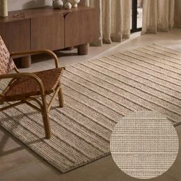 Ted Baker Wollteppich &raquo;Parker, auch als L&auml;ufer&laquo; rechteckig 7 mm H&ouml;he Wolle, Natur, handgewebt, Wohnzimmer, Schlafzimmer, Boho, Skandi beige Wolle B : 200cm 1 