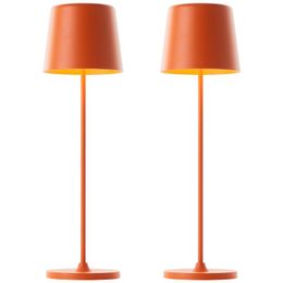 Brilliant LED Tischleuchte &raquo;Kaami - mobile LED Au&szlig;en Akku Tischlampe 2er-Set&laquo; LED-Modul 2 Stk. Warmwei&szlig; 310 lm, Touchdimmer, USB, Akku, Outdoor, Indoor, 