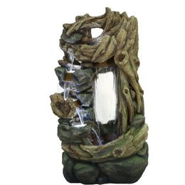 AcquaArte Gartenbrunnen &raquo;Wasserfall SARTENE&laquo; Komplettset mit LED-Beleuchtung, Pumpe und Anschlussmaterial transparent Einheitsgr&ouml;&szlig;e Gartenbrunnen