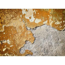 Livingwalls living walls Fototapete &raquo;Designwalls Concrete Old&laquo; glatt Vlies, Wand, Schr&auml;ge, Decke orange Vlies B/L: 3,5m x 2,55m