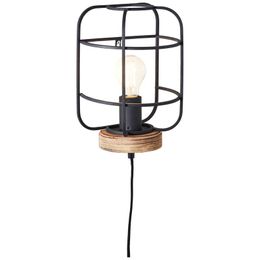 Brilliant Wandleuchte &raquo;Gwen&laquo; E27 1 Stk. 29 cm H&ouml;he, 13,5 cm Ausl., E27, Metall/Holz, antik holz/schwarz korund schwarz 1, H: 29cm, 1 Stk.