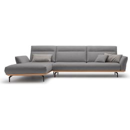 Creation BY ROLF BENZ Ecksofa &raquo;CR.460, Design-Sofa der Extraklasse, verstellbare R&uuml;ckenlehne, L-Form&laquo; Sockel in Eiche, Winkelf&uuml;&szlig;e in Umbragrau, Breite