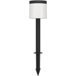 Eglo LED Solarleuchte &raquo;Pantete Solarleuchte, Au&szlig;enlampe mit Erdspie&szlig;, Stehlampe au&szlig;en, IP44&laquo; LED-Modul 1 Stk. Warmwei&szlig; Solarleuchte - H65 x &Oslash;17,5 cm -