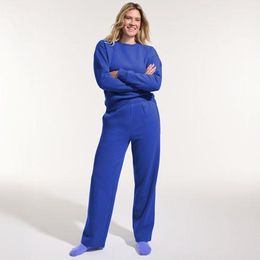 LANDS' END Jogginghose mit geradem Bein SERIOUS SWEATS f&uuml;r Damen in Tall-Gr&ouml;&szlig;e, Damen, size: tall, Blau, Baumwoll-Mischung/Polyester-Mischung, by Lands' End