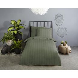 Descanso Babybettw&auml;sche &raquo;Hotel Sevilla&laquo; 2 Satin, Rei&szlig;verschluss, Wende, Luxe, Streifen, uni Satin, Obermaterial: 100% Baumwolle B/L: 100cm x 135cm, 1 Stk., 1 