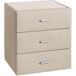 Home Affaire Nachttisch moderner Nachttisch, passend zur Ethan-Serie beige B/H/T: 51cm x 58cm x 42cm