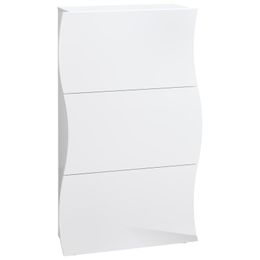 Home Affaire Schuhschrank &raquo;Schuhschrank mit Klappen / Schuhkommode, H&ouml;he 121 cm&laquo; wei&szlig; B/H/T: 71cm x 121cm x 26,5cm