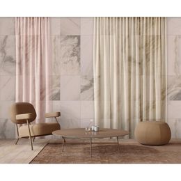 Livingwalls living walls Vliestapete &raquo;Fototapete Marmoroptik Vorhang Elegant modern&laquo; matt glatt Vlies B/L: 2,7m x 4m, Rollen: 1