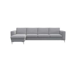 FLEXLUX Ecksofa &raquo;Fiore, super Sitzkomfort durch Kaltschaum im Sitz, L-Form&laquo; breite Armlehnen, F&uuml;&szlig;e Alu grau 100% Polyester B/H/T: 295cm x 85cm x 159cm