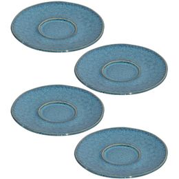 Leonardo Untertasse &raquo;Matera&laquo; Teller Set, Keramik, &Oslash; 11 cm blau Keramik 11cm