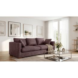 OTTO home 2,5-Sitzer &raquo;Coray&laquo; extra weich und kuschelig, F&uuml;llung mit Federn und Daunen braun 100% PES B/H/T: 220cm x 80cm x 113cm, Luxus-Microfaser