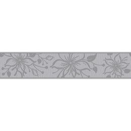 A.S. Cr&eacute;ation Bord&uuml;re &raquo;Only Borders 11&laquo; floral gebl&uuml;mt nat&uuml;rlich strukturiert Tapete Bord&uuml;re Blumen Borte Wohnzimmer Schlafzimmer K&uuml;che Flur Design grau Vinyl B/L: 