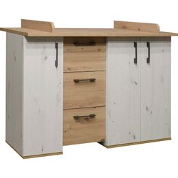 M&auml;usbacher Wickelkommode &raquo;Micha&laquo; bis 50 kg umbauf&auml;hig zur Kommode 127 cm beige Holzwerkstoff B/H/T: 127cm x 98cm x 71cm