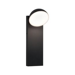 Paulmann LED Au&szlig;en-Wandleuchte &raquo;Puka IP44 rund 110x125mm 3000K 8,5W 460lm 230V Anthrazit Aluminium&laquo; 1 Stk. Warmwei&szlig; seewasserresistent grau 1, H: 31,5cm, 1 Stk