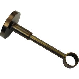 Gardinia Tr&auml;ger &raquo;Wandtr&auml;ger geschlossen f&uuml;r Gardinenstange&laquo; Serie Einzelprogramm Chicago &Oslash; 20 mm braun L: 12cm