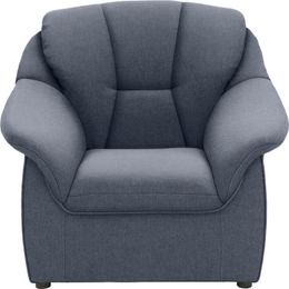 DOMO collection Sessel &raquo;Faenza f&uuml;r kleine R&auml;ume, zeitlos und elegant, kompakte Ma&szlig;e&laquo; grau 92% Polyester, 8% Nylon Struktur weich, B/H/T: 83cm x 88cm x