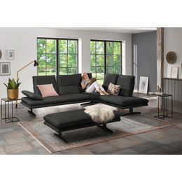 W.Schillig Ecksofa &raquo;broadway, Designsofa, toller Sitzkomfort, zeitlos, elegant, L-Form&laquo; Sitztiefenverstellung, Kopfteil- & Seitenteilverstellung, 