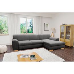 Home Affaire Ecksofa &raquo;Nika zeitlos und elegant, L-Form&laquo; wahlweise mit Bettfunktion, auch in Cord grau Primabelle-Microfaser (100% Polyester);Struktur 