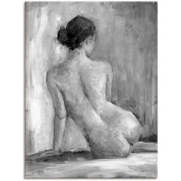 Artland Wandbild &raquo;Figur in schwarz & wei&szlig; I&laquo; Frau 1 Stk. tlg. als Alubild, Leinwandbild, Poster in verschied. Gr&ouml;&szlig;en grau B/H/T: 30cm x 40cm, Leinwandbild 