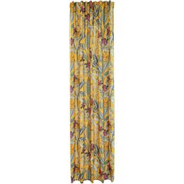 HOMING Vorhang &raquo;Kelani&laquo; verdeckte Schlaufen 1 Stk. tlg. blickdicht, floral, Blumen, Wohnzimmer, Schlafzimmer gelb Jacquard, Polyester 245cm, verdeckte