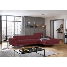 W.Schillig Ecksofa &raquo;piedroo, Designsofa mit tollem Sitzkomfort, bequem, L-Form&laquo; Kopfteilverstellung, wahlweise mit Sitztiefenverstellung, Breite 343cm